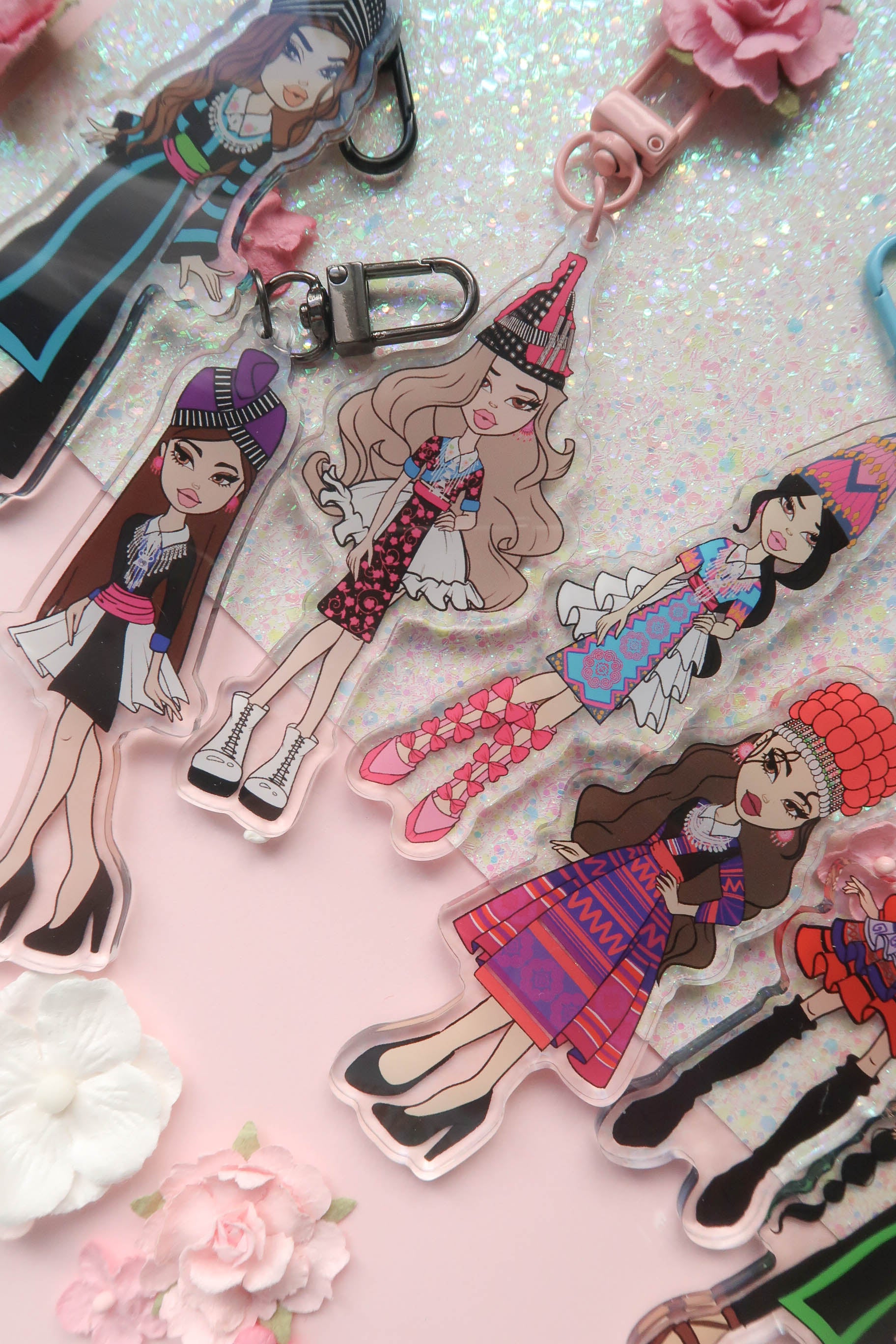 Y2K Hmong Girl Acrylic Keychain – MillionDreamsShoppe